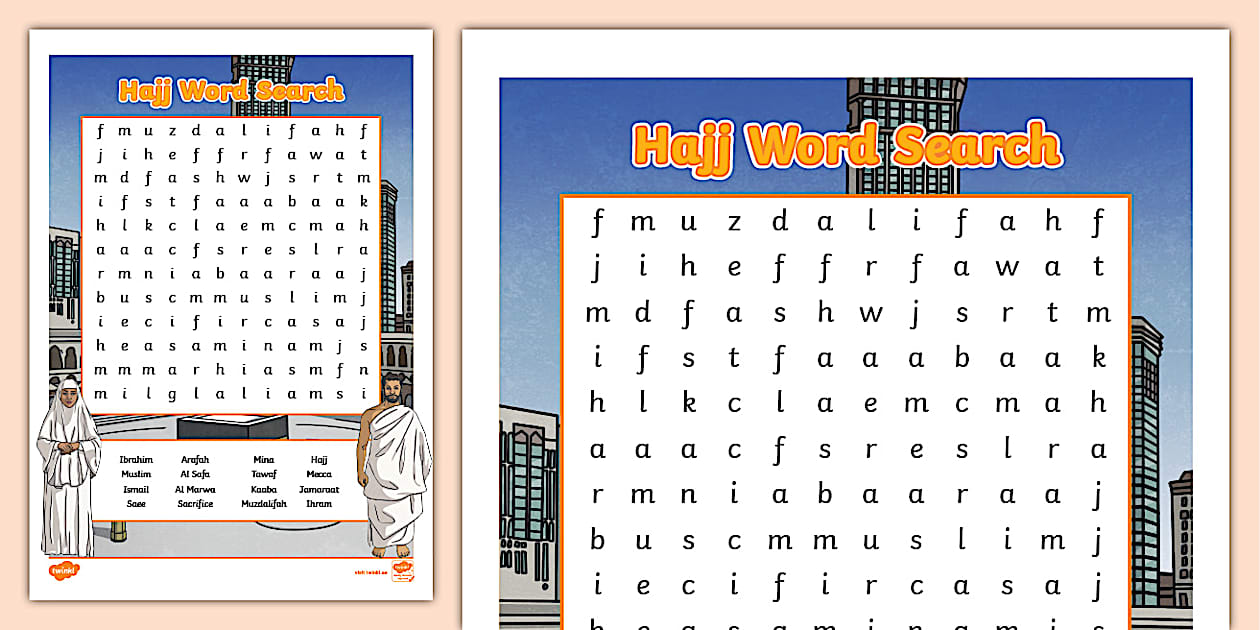 Hajj Word Search (Teacher-Made) - Twinkl