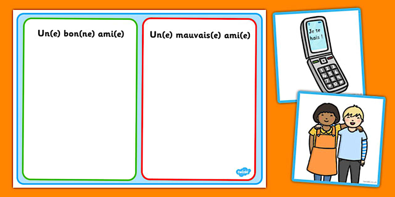 Good Friend Discussion and Sorting Cards French - Twinkl