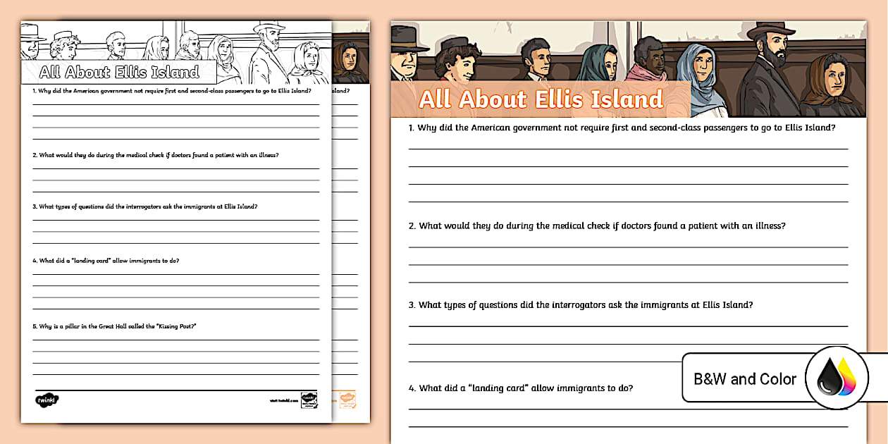 All About Ellis Island Quiz for 3rd-5th Grade (Teacher-Made)