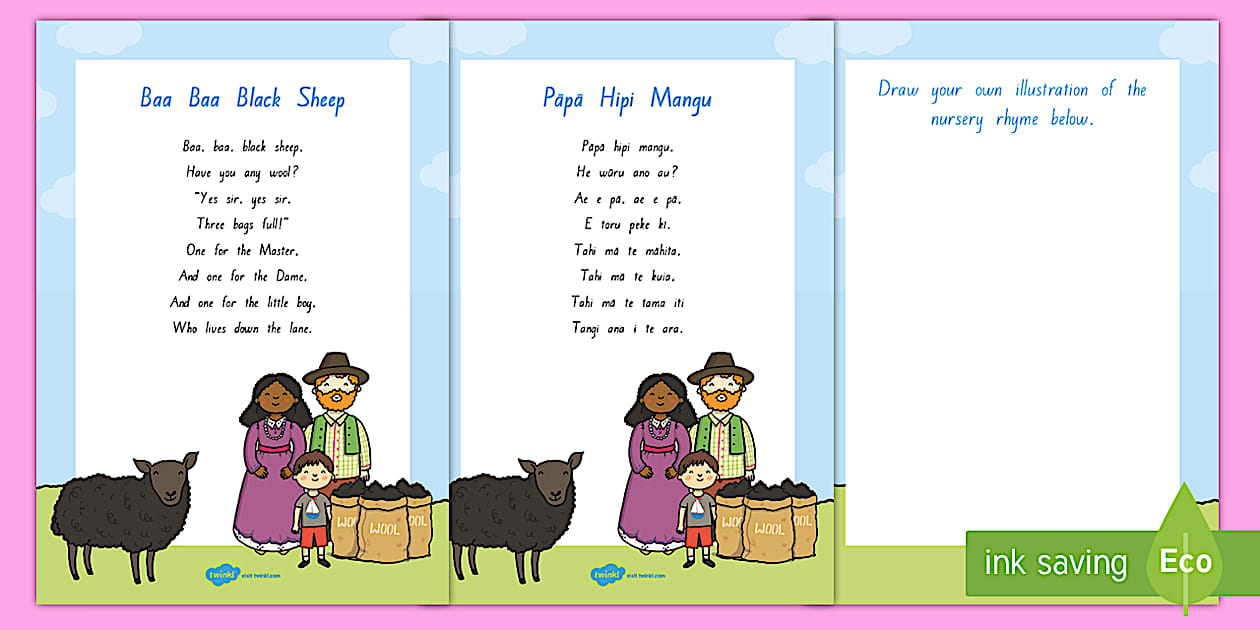 Baa Baa Black Sheep Worksheet / Worksheet - Twinkl