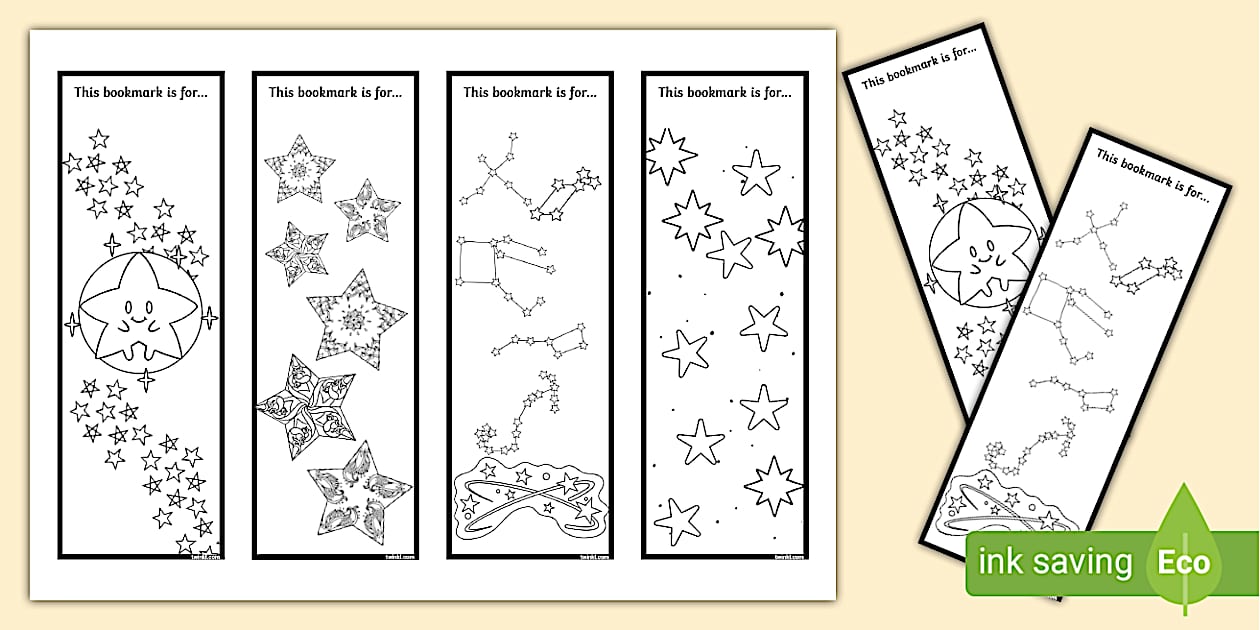 Stars Colouring Bookmarks (teacher made) - Twinkl