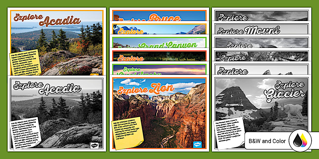 Printable National Parks Posters Pack for Kids | Twinkl USA