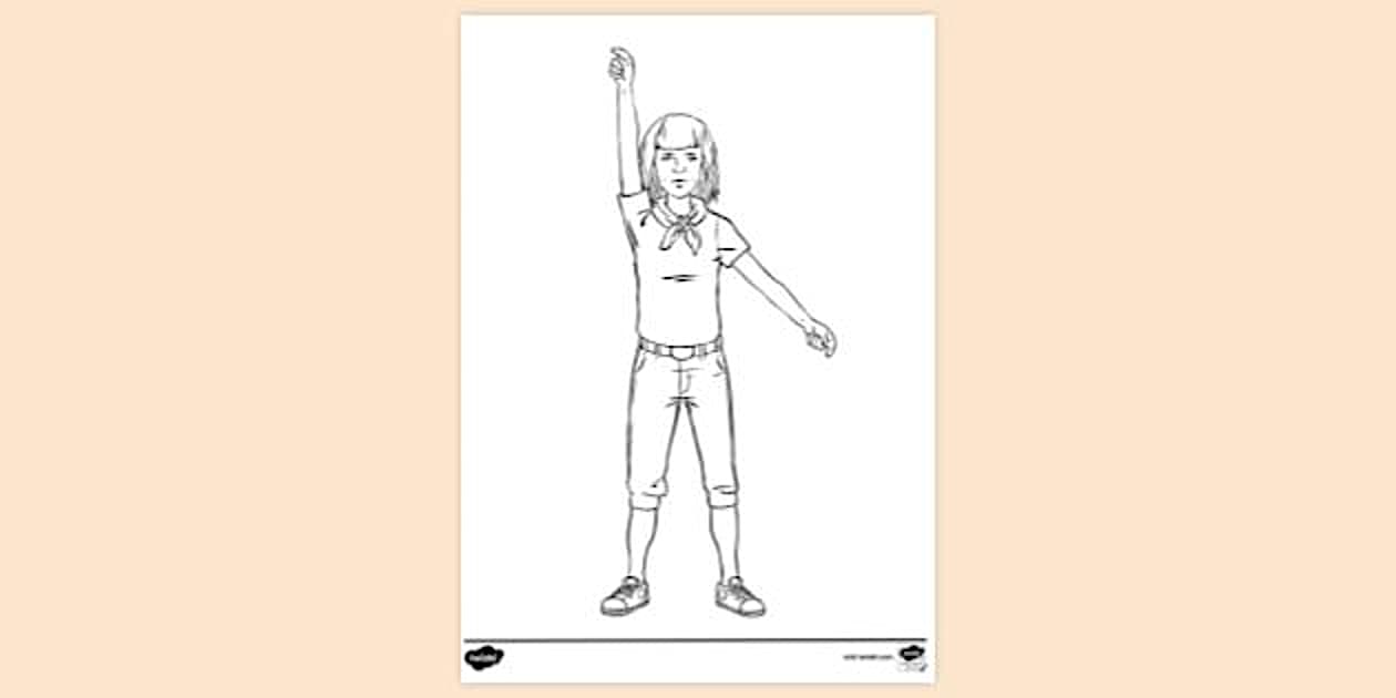 Arms at Obtuse Angle Colouring | Colouring Sheet - Twinkl