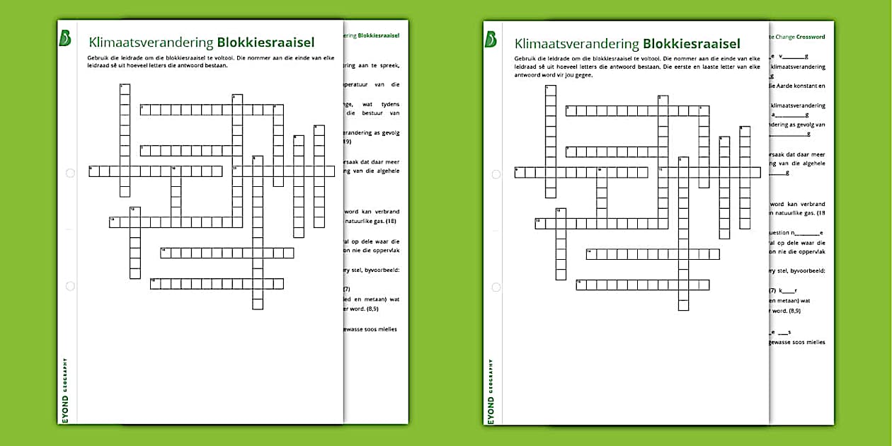 Kweekhuisgasse Blokkiesraaisel Aktiwiteit (teacher made)