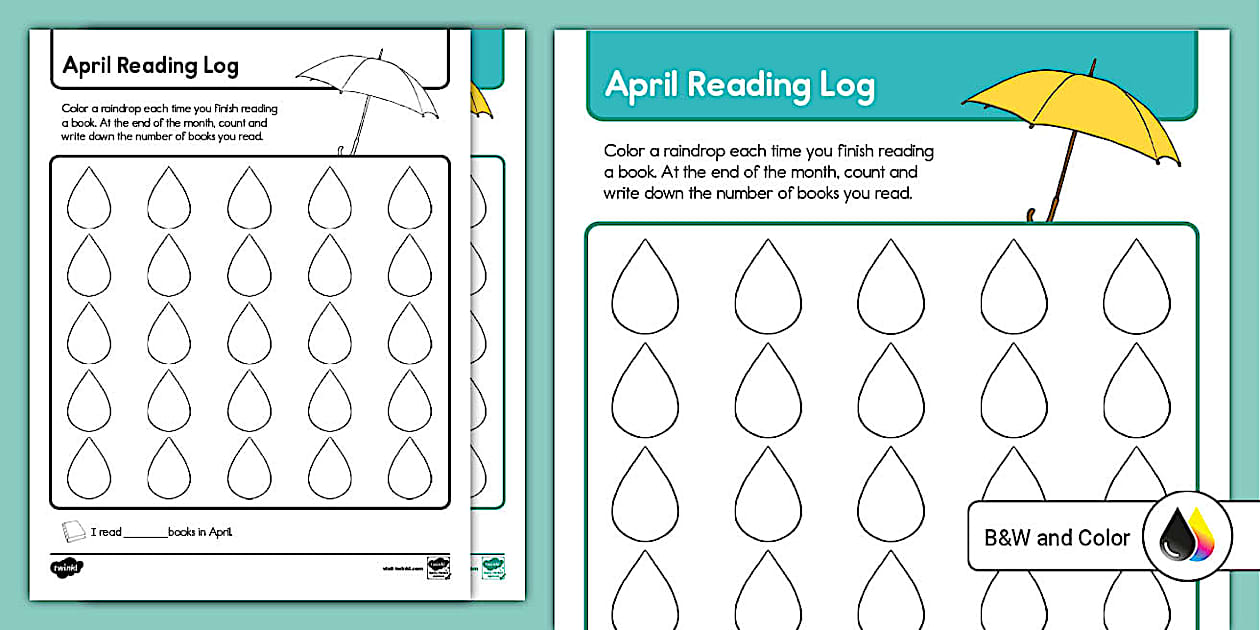 April Reading Log (teacher made) - Twinkl
