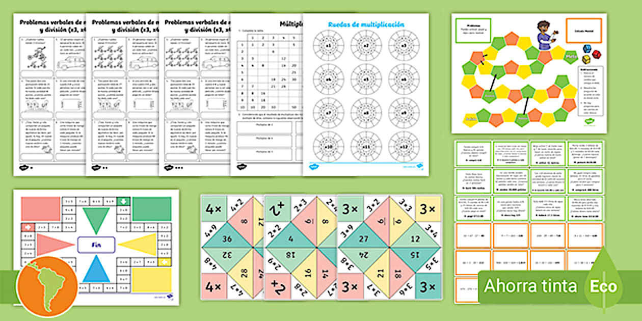 Pack de recursos: Tablas de multiplicar y multiplicaciones