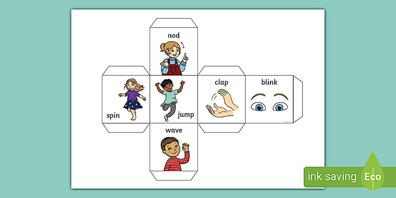 Action Dice | Twinkl (teacher made) - Twinkl