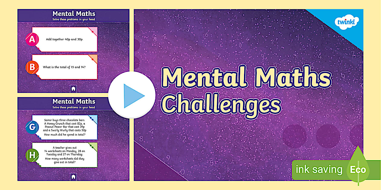 Mental Maths Quiz | KS2 Mental Maths Challenge PowerPoint