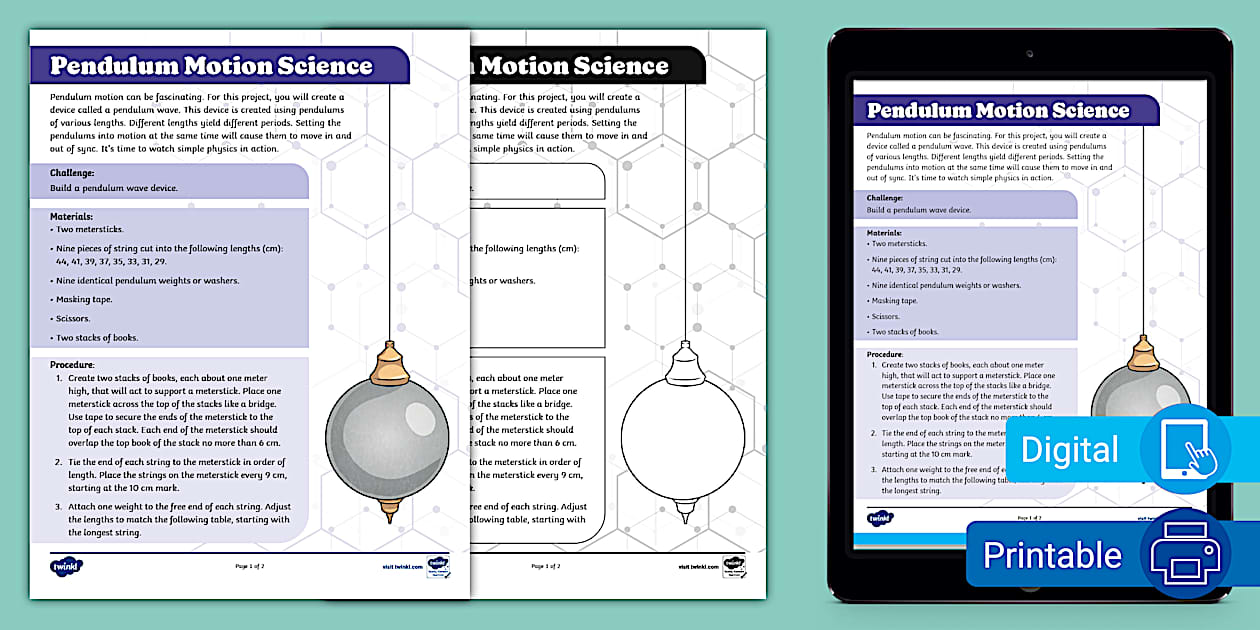 Wave Pendulum activity | 6th Grade Resource | Twinkl USA
