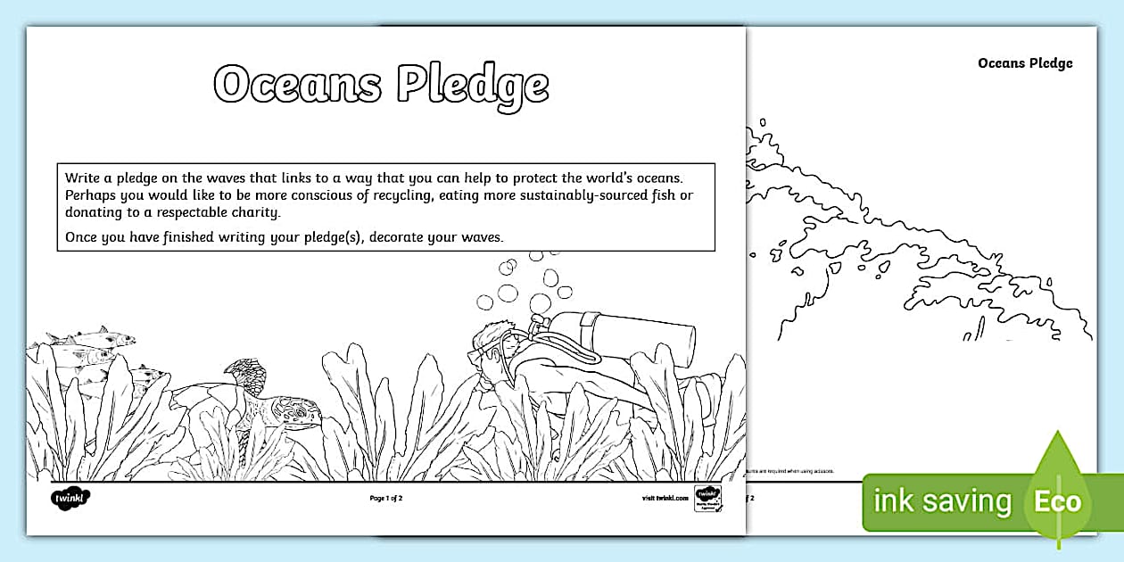 World Oceans Pledge - Twinkl - KS2 - Geography - Environment