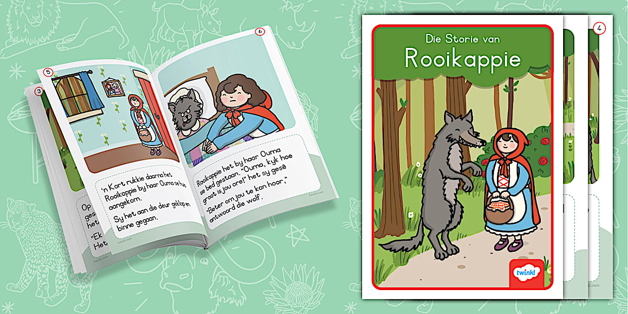 Die Rooikappie Storie vir Grondslag Fase Leerders - Twinkl