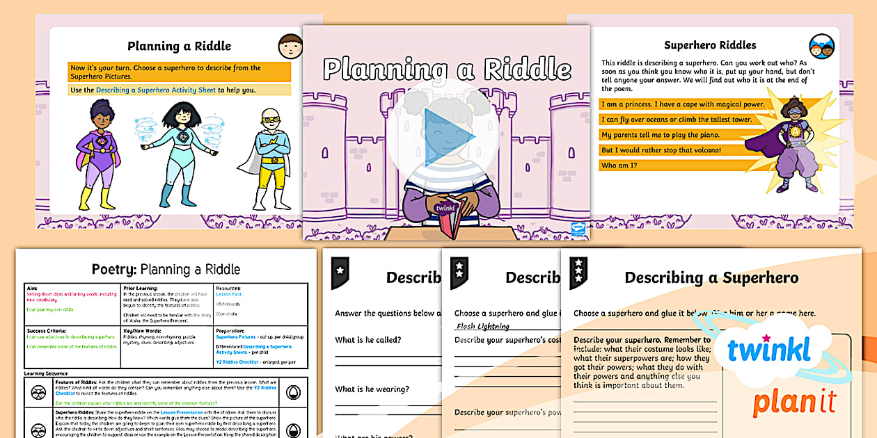 Superheroes: Aisha, the Superhero Princess: Poetry 2 Y2 Lesson Pack