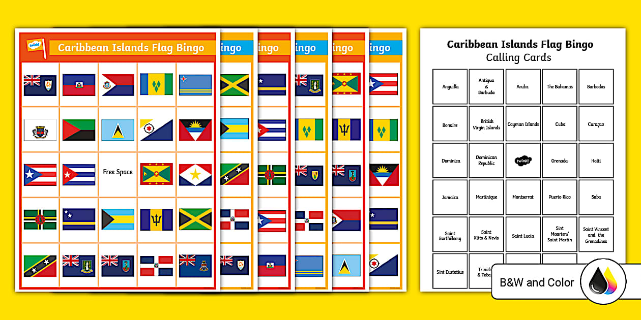 Caribbean Flag Bingo | Celebrate Heritage Month | Twinkl USA