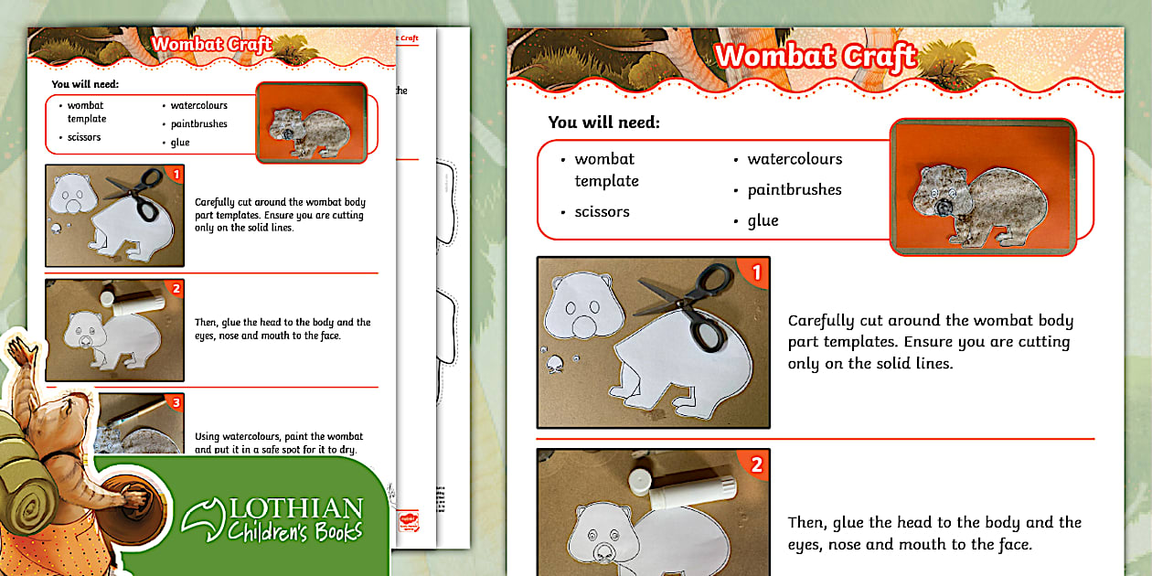 Wombat Craft Activity | F-2 | Twinkl Resources - Twinkl