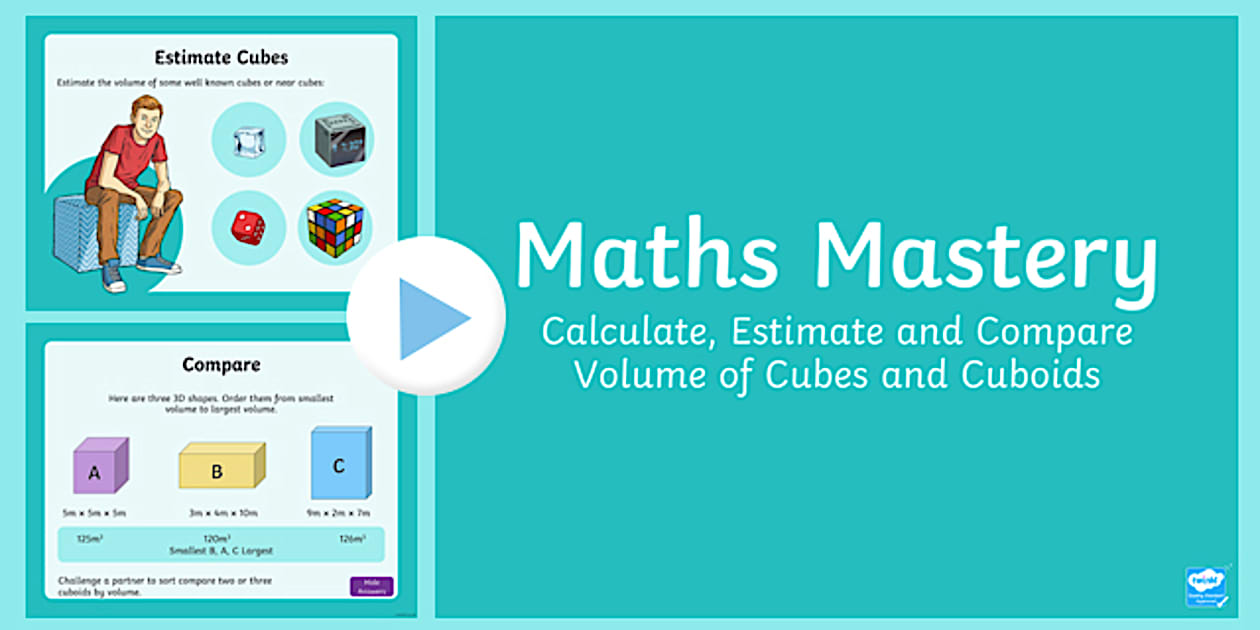 Year 6 Measurement Volume of Cubes and Cuboids Maths Mastery Activities