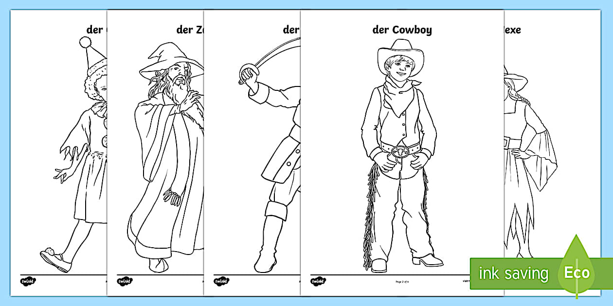 Carnival Colouring - German (Lehrer gemacht) - Twinkl