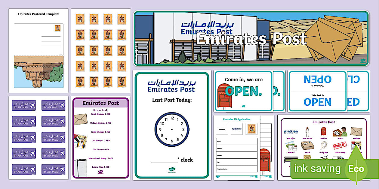 Emirates Post Role Play Pack (Hecho por educadores) - Twinkl