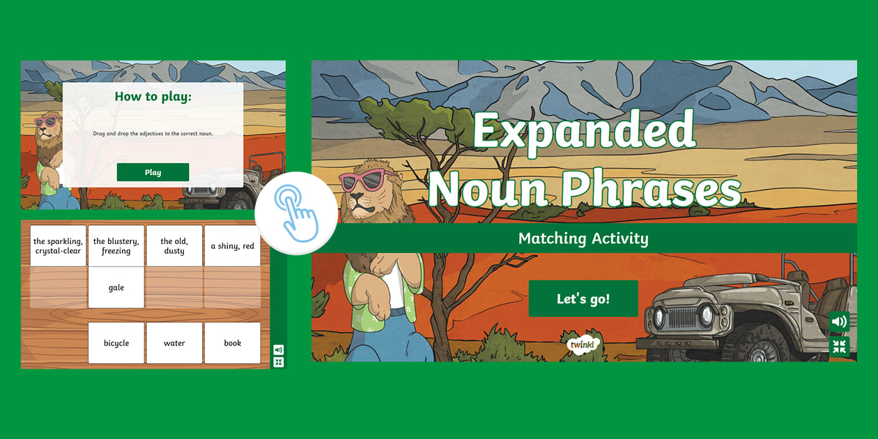 Expanded Noun Phrases KS2 English Matching Game - Twinkl