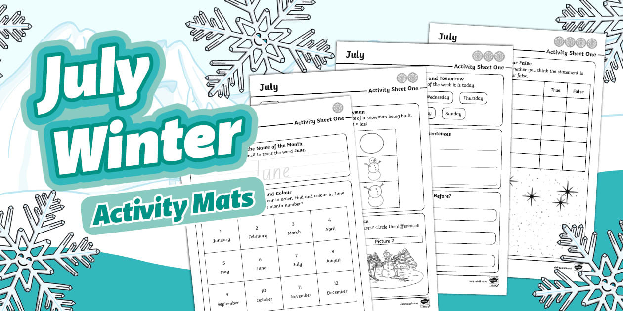 Winter Activity Mats: July