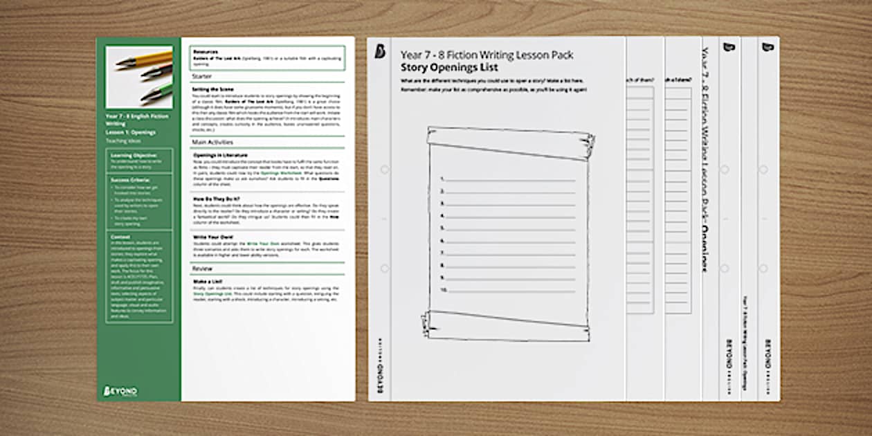Writing Story Openings Lesson Pack - Beyond Resources