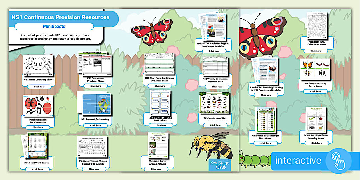 Minibeasts Continuous Provision Pack | KS1 | Twinkl - Twinkl