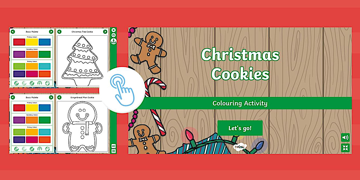 Christmas Cookie Colouring (teacher made) - Twinkl