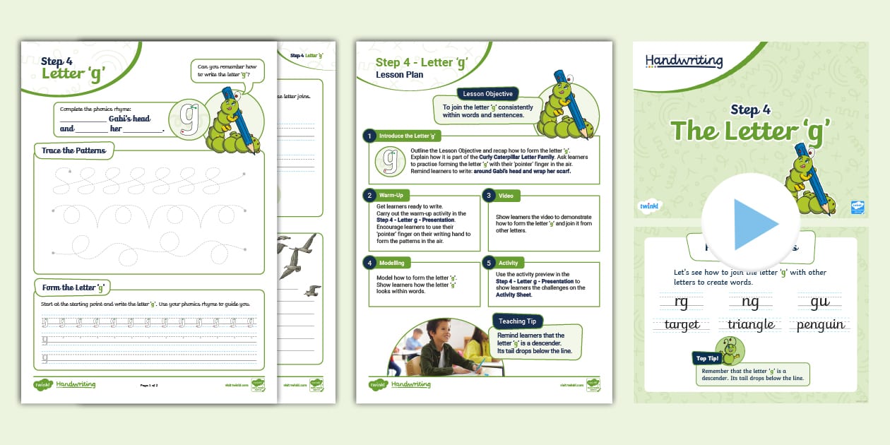 Step 4 Letter 'g' Pack (l'enseignant a fait) - Twinkl