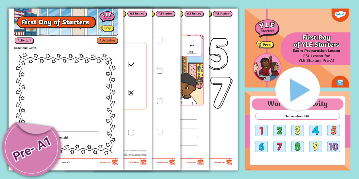 YLE Starters - Prep lesson (First Day of Starters) - Twinkl