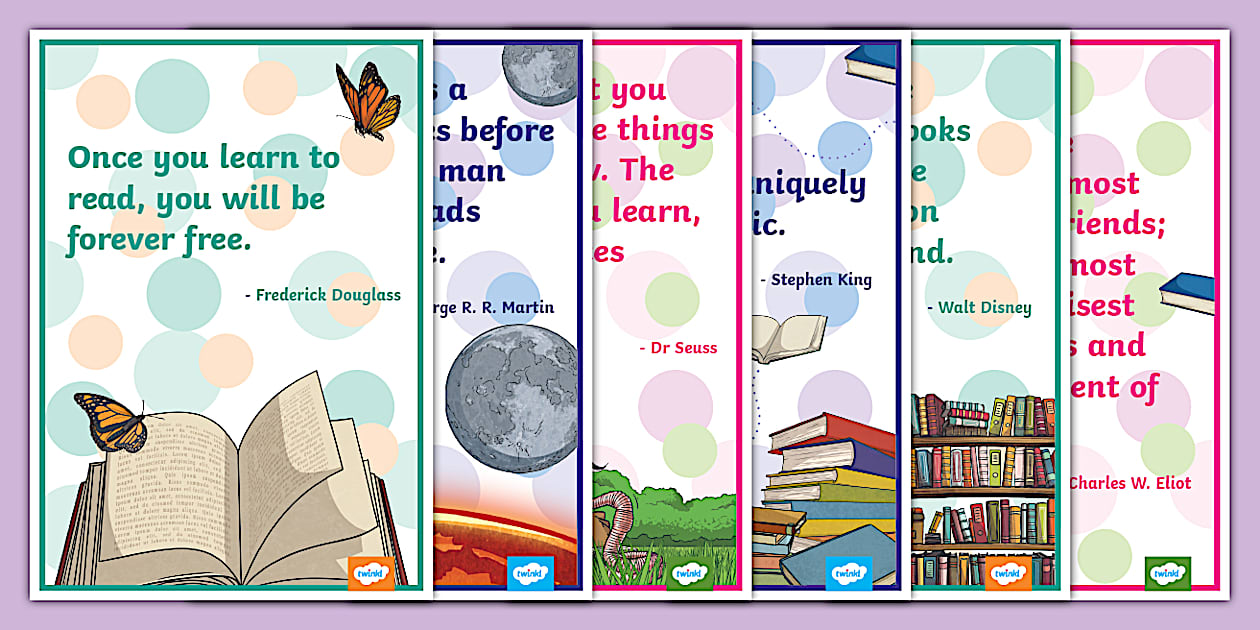 International Literacy Day Posters with Quotes - Twinkl