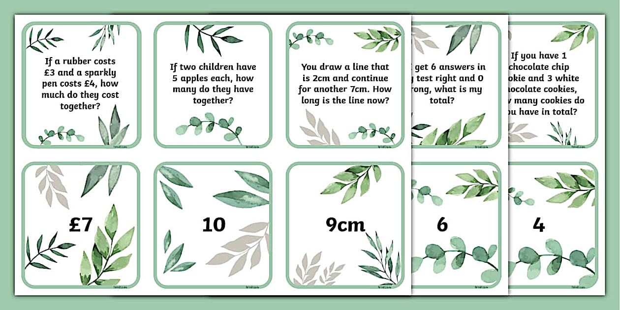 👉 Botanical-Themed Addition Word Problems Sorting Activity