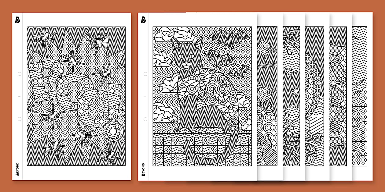Halloween Mindfulness Colouring (Teacher-Made) - Twinkl