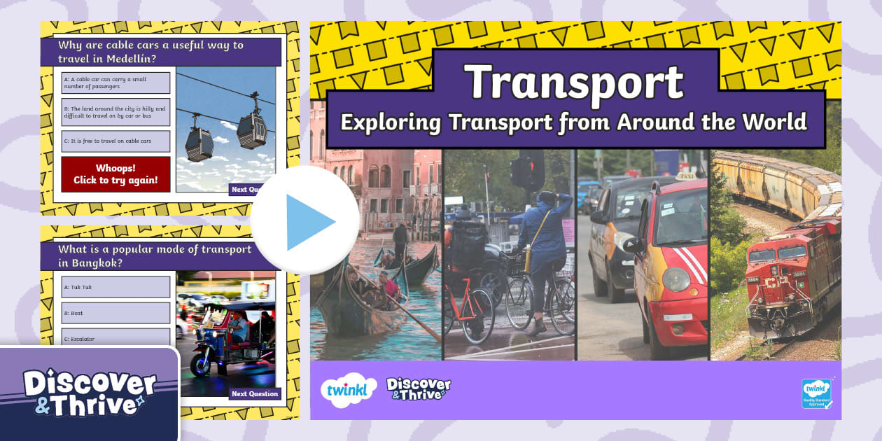 Transport from Around the World Quiz (teacher made) - Twinkl