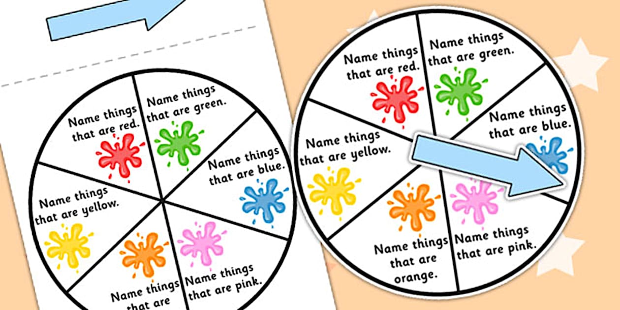 Colour Category Spinner (teacher made) - Twinkl