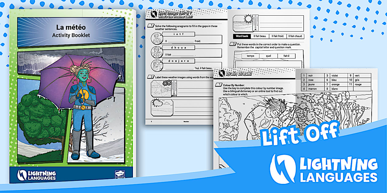 👉 Lightning Languages | French | Weather Activity Booklet