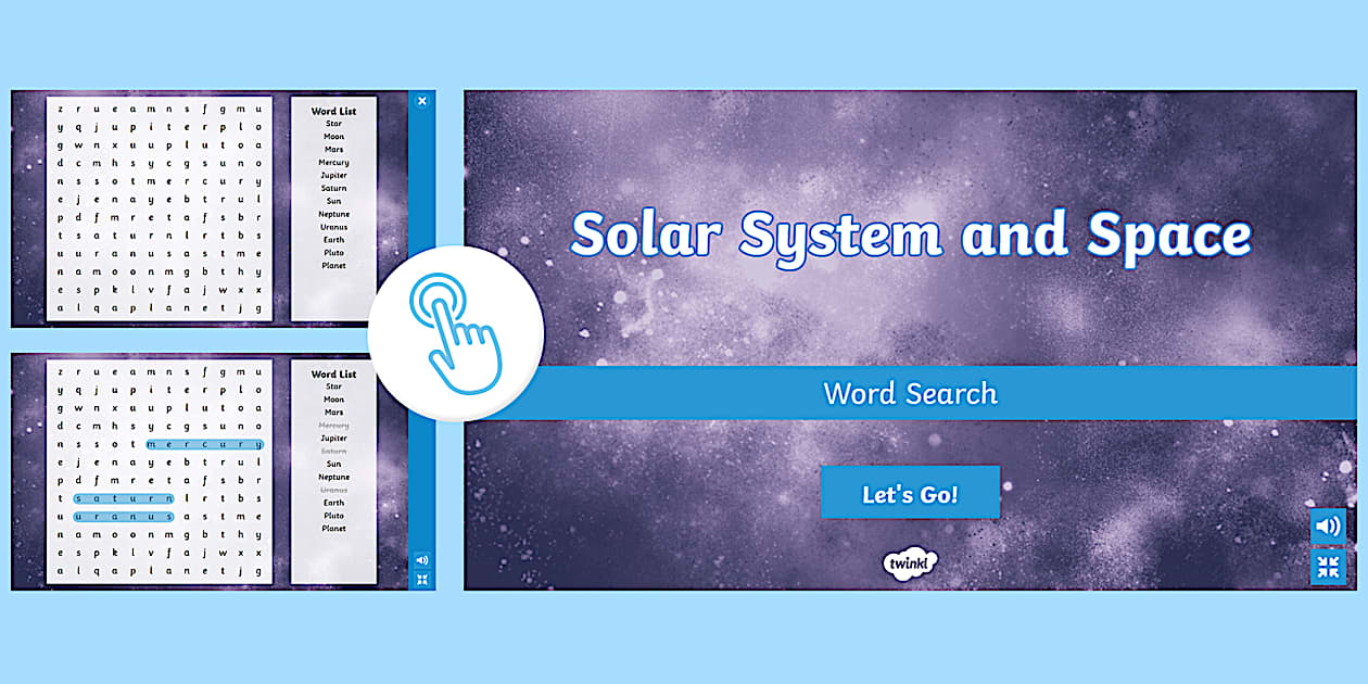 Space Themed Word Search Games - KS2 - Twinkl Go! - Twinkl