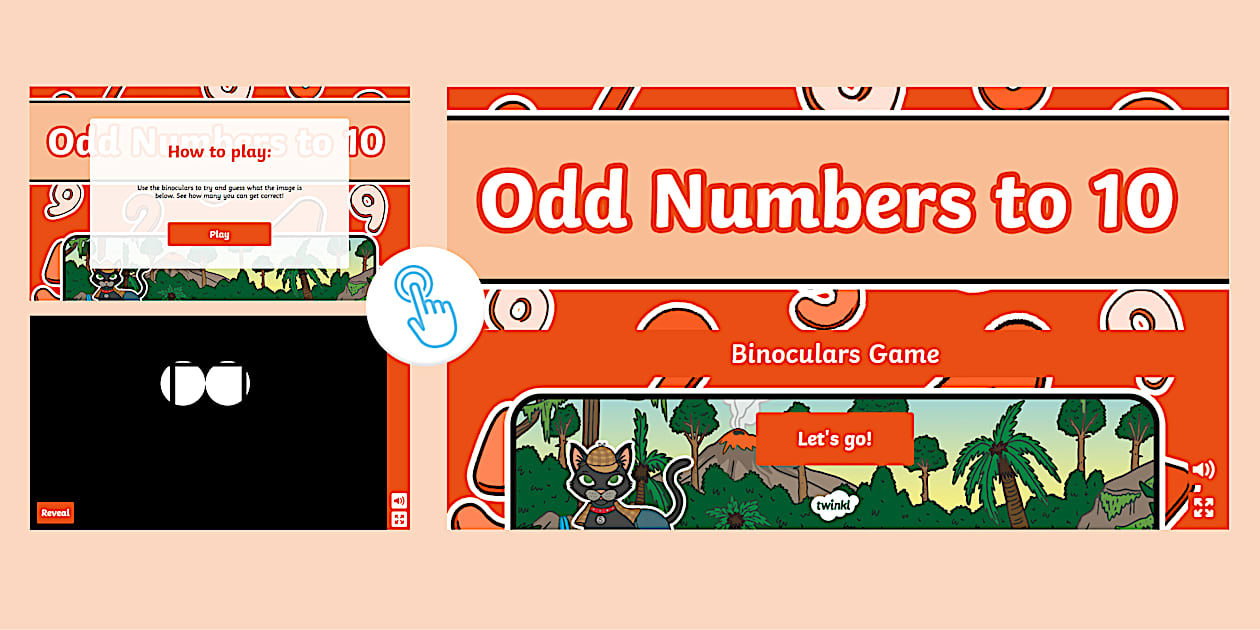 👉 Odd Numbers to 10 EYFS Binoculars Maths Game - Twinkl