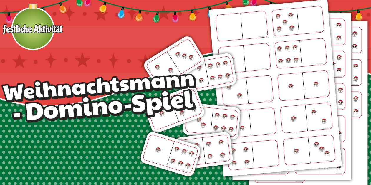 Weihnachtsmann - Domino-Spiel
