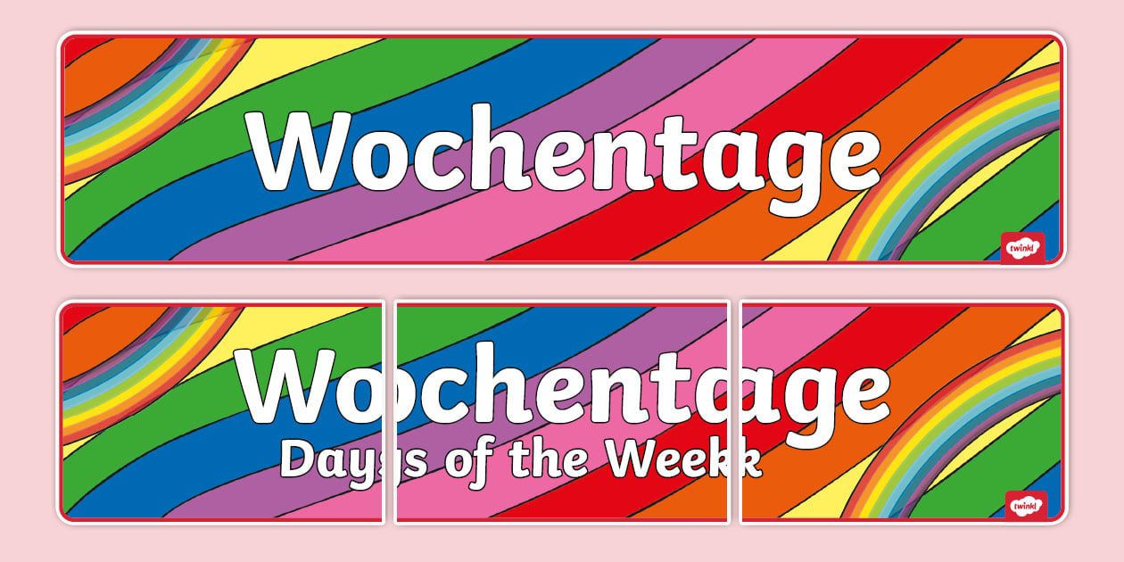 Days of the Week - German Display Banner (teacher made)