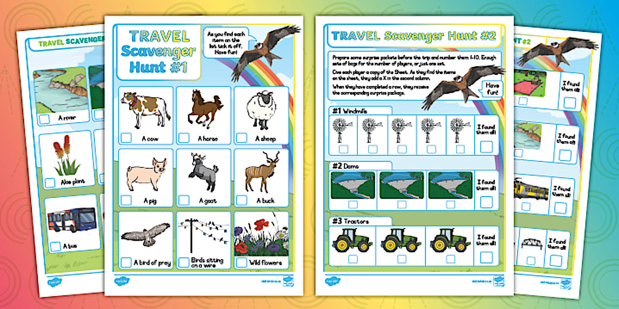 Road Trip Scavenger Hunt Printable | Twinkl South Africa