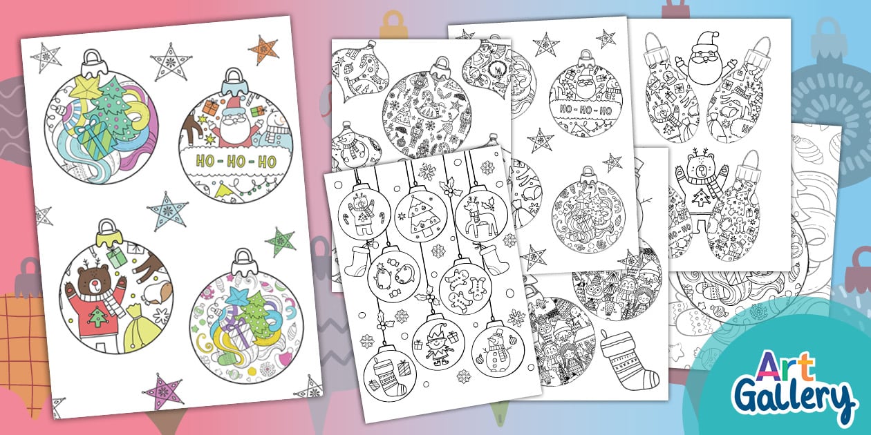 Mini Christmas Bauble Mindfulness Colouring Activity