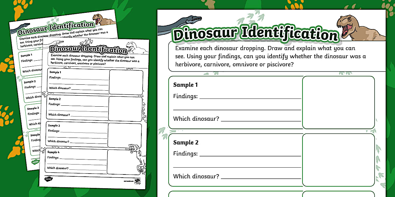 Dinosaur Investigation Worksheet (teacher made) - Twinkl