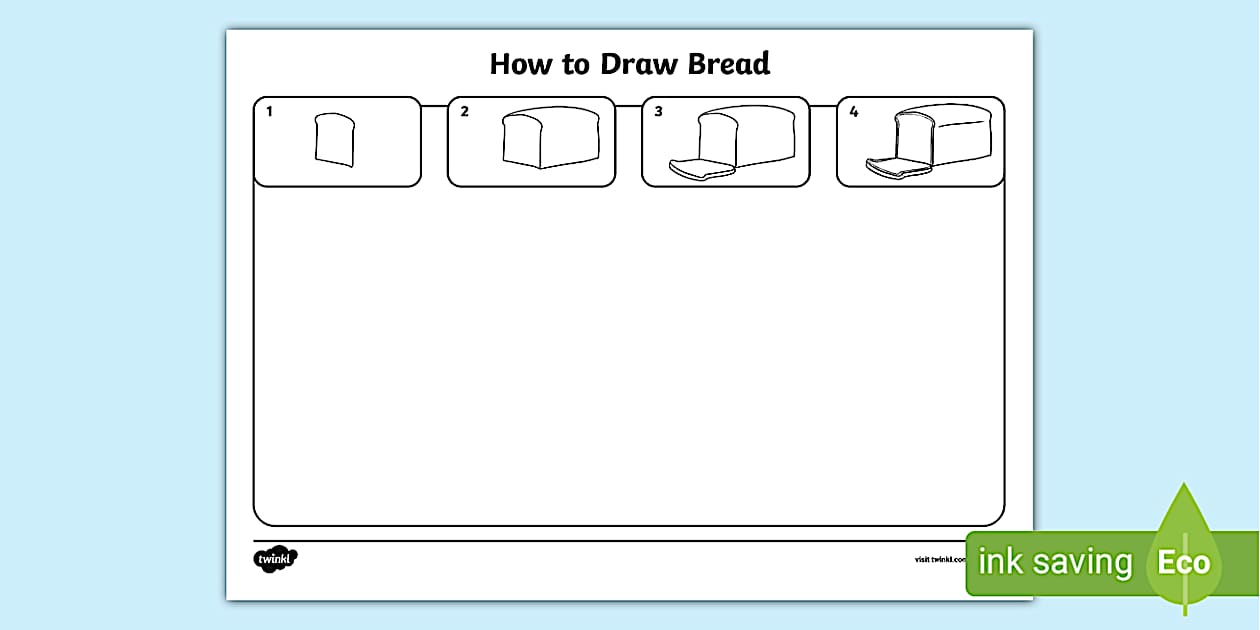 How to Draw Bread (teacher made) - Twinkl