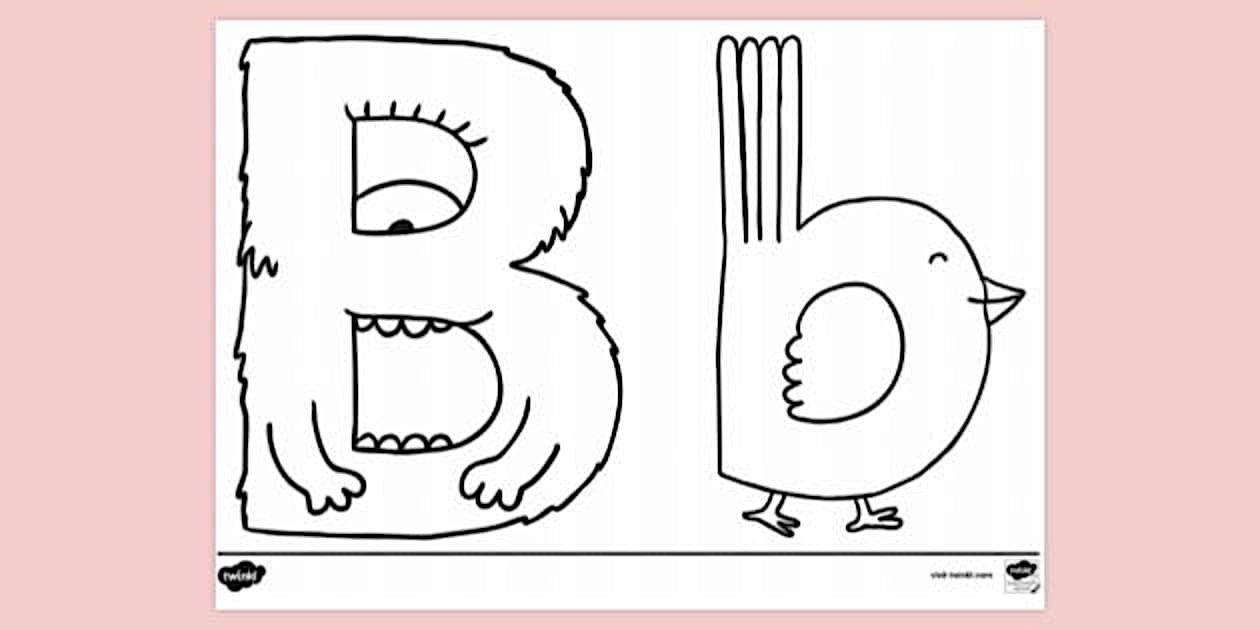 Letter B Colouring Page | Colouring Sheets | Twinkl - Twinkl