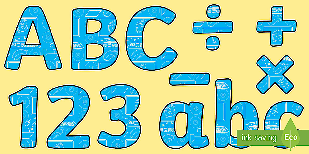 👉 ICT Themed Display Lettering (Teacher-Made) - Twinkl
