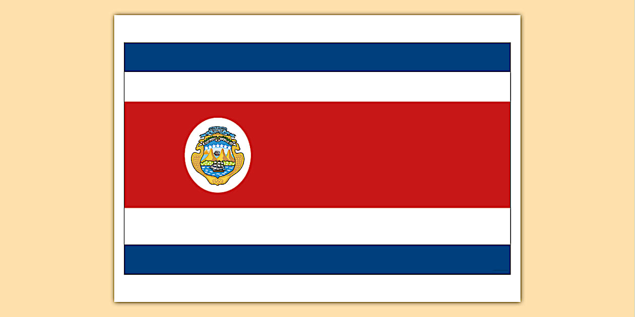 Costa Rica Flag Poster | Display Poster Resources - Twinkl