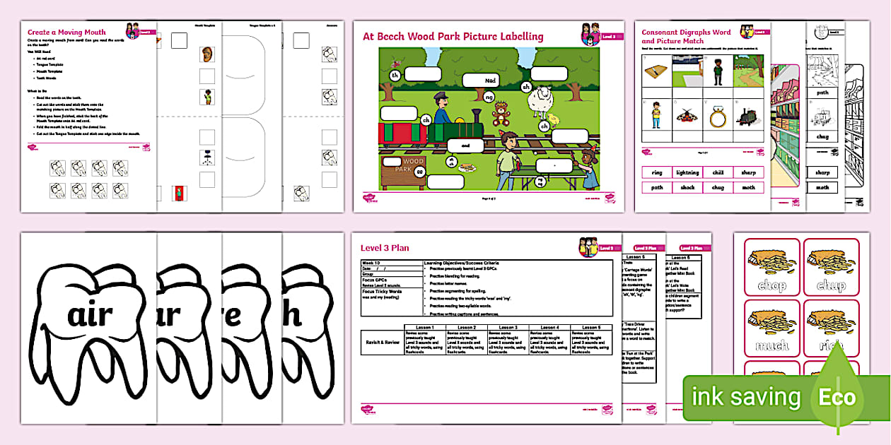 Consonant Digraphs Recap Lesson Pack - Level 3 Week 10 Lesson 3