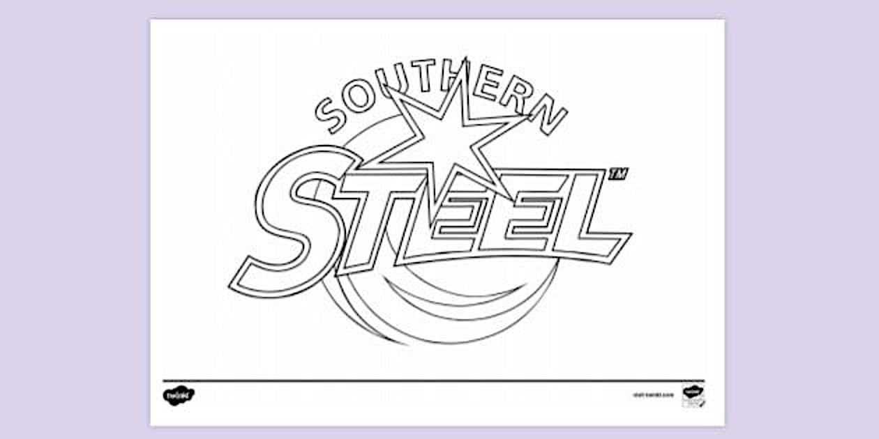 Southern Steel Logo Colouring | Colouring Sheets - Twinkl