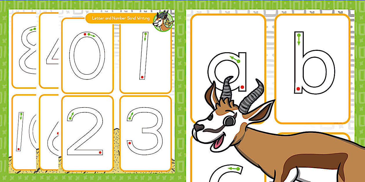 Grade R: Letter and Number Sand Writing (teacher made)