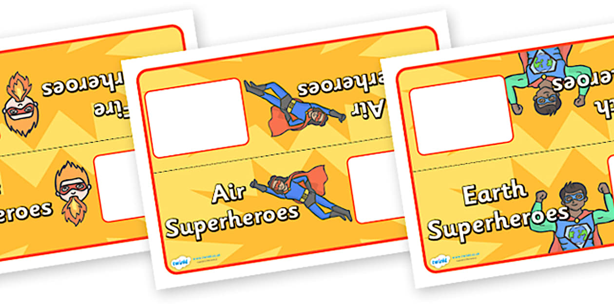 Editable Superhero Group Table Signs (teacher made) - Twinkl