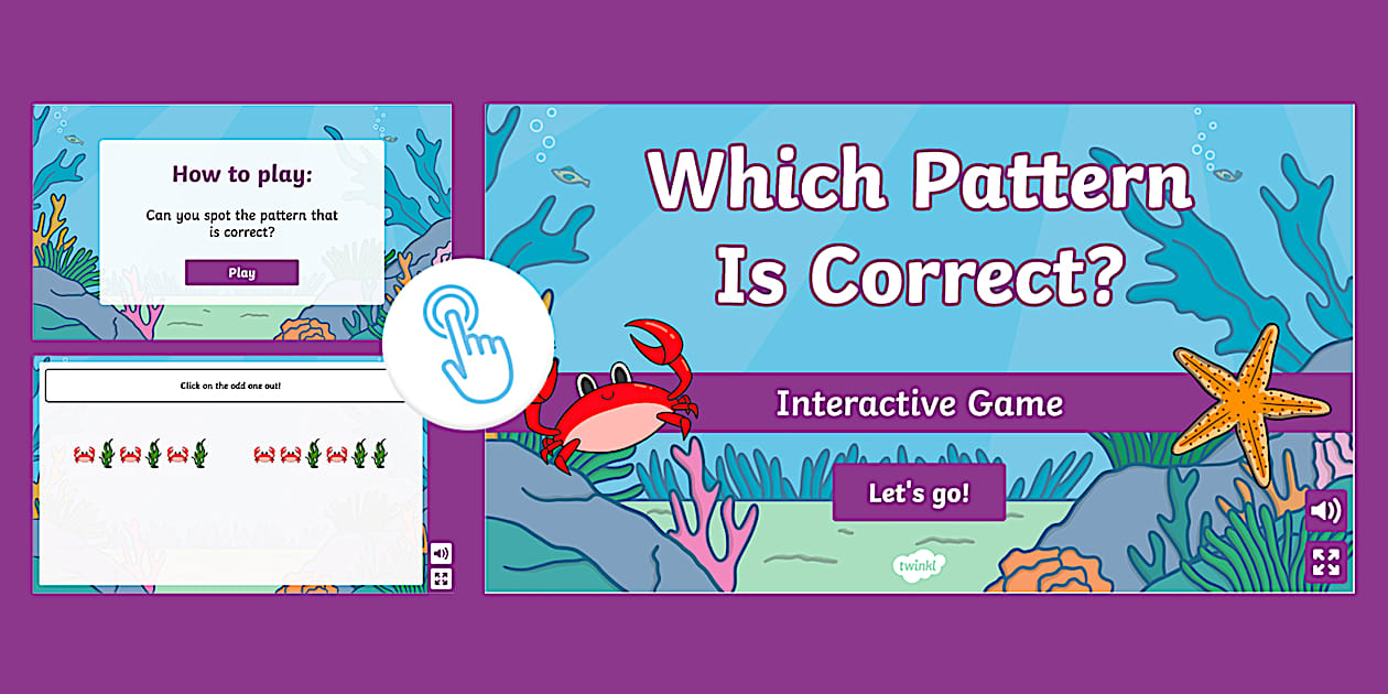 👉 EYFS Which Is the Correct AB Pattern Interactive Game